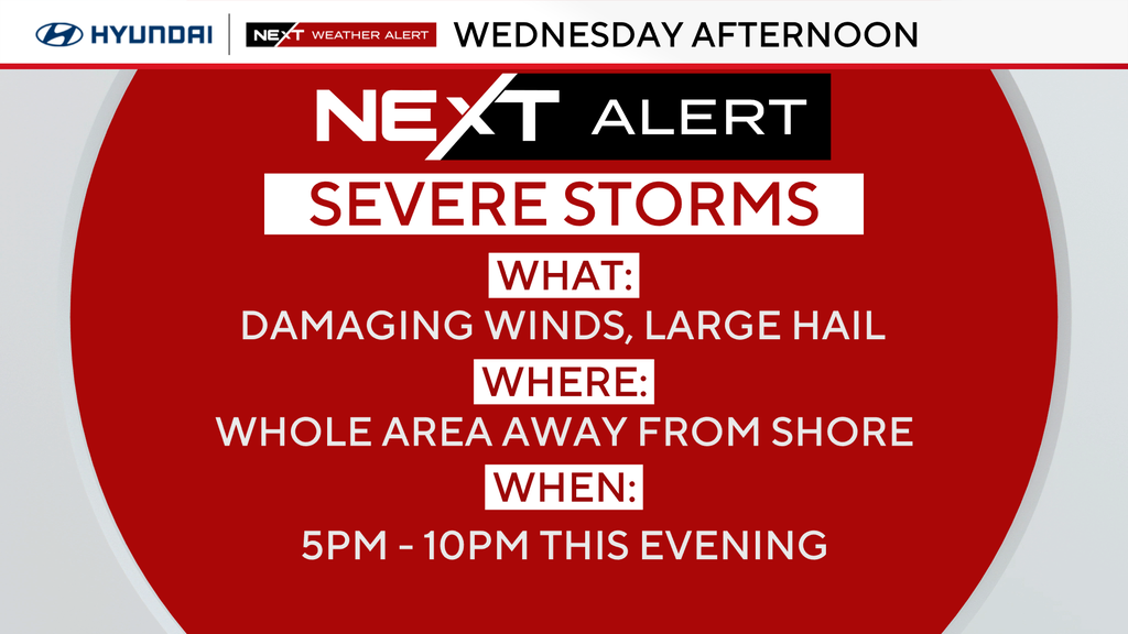 Severe thunderstorm watch in effect for South Jersey Wednesday night as ...