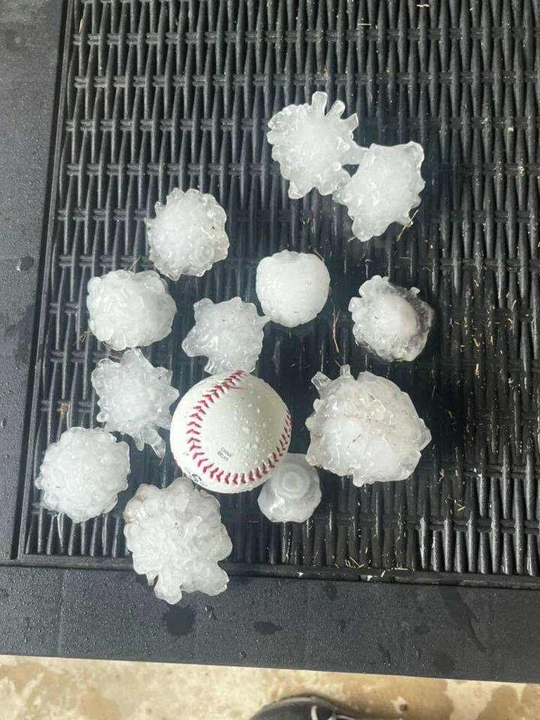 Giant hail batters Texas during severe storms, devastating nursery