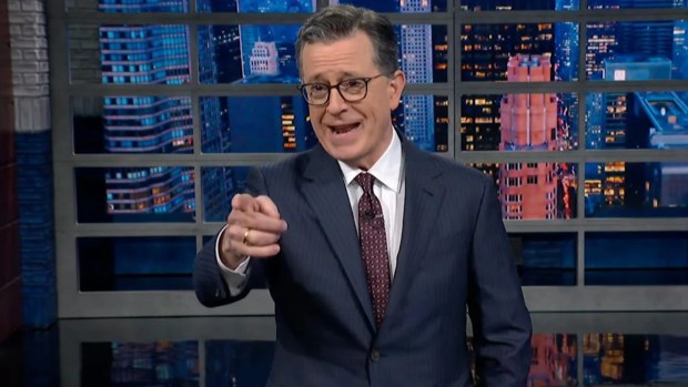 Stephen Colbert's monologue interrupted by fan shocked over Pete ...