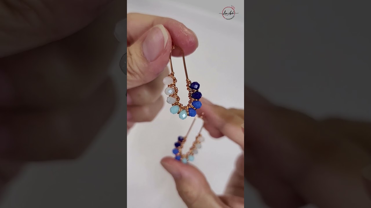 #ShortsVideo | Easy jewelry making with beads and wire | DIY earring ...