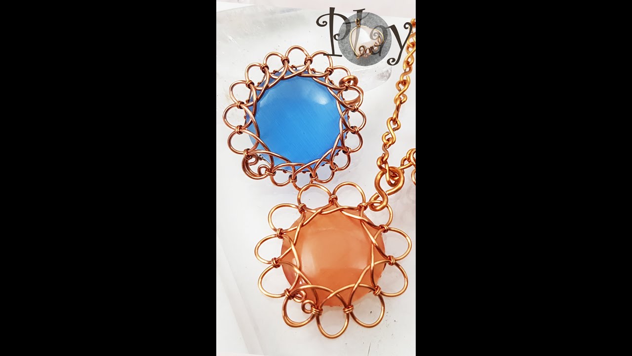 Play with wire | Flowers | Pendant | Round cabochon @LanAnhHandmade 637 ...