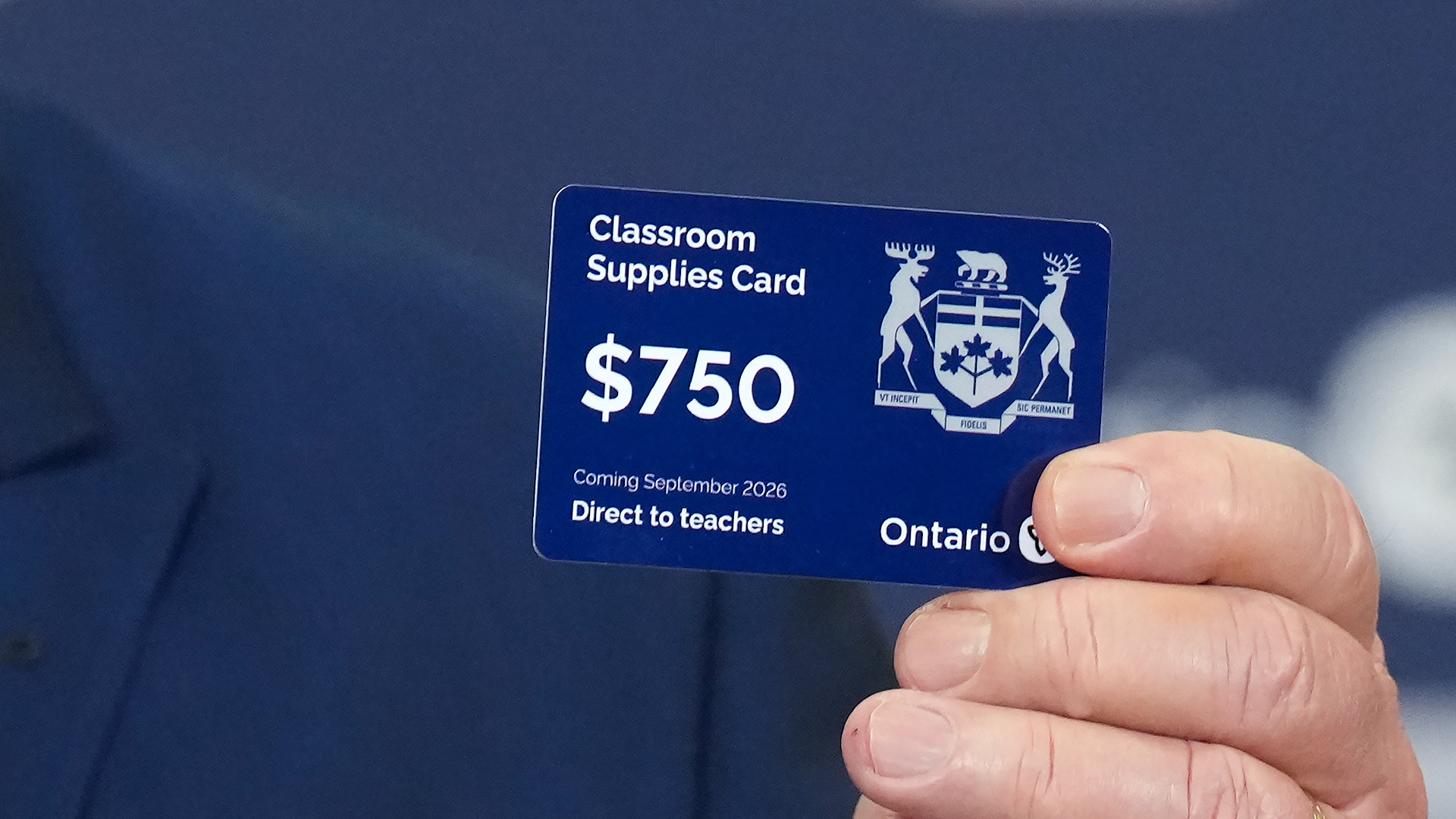 Ontario giving elementary teachers $750 cards to buy classroom supplies