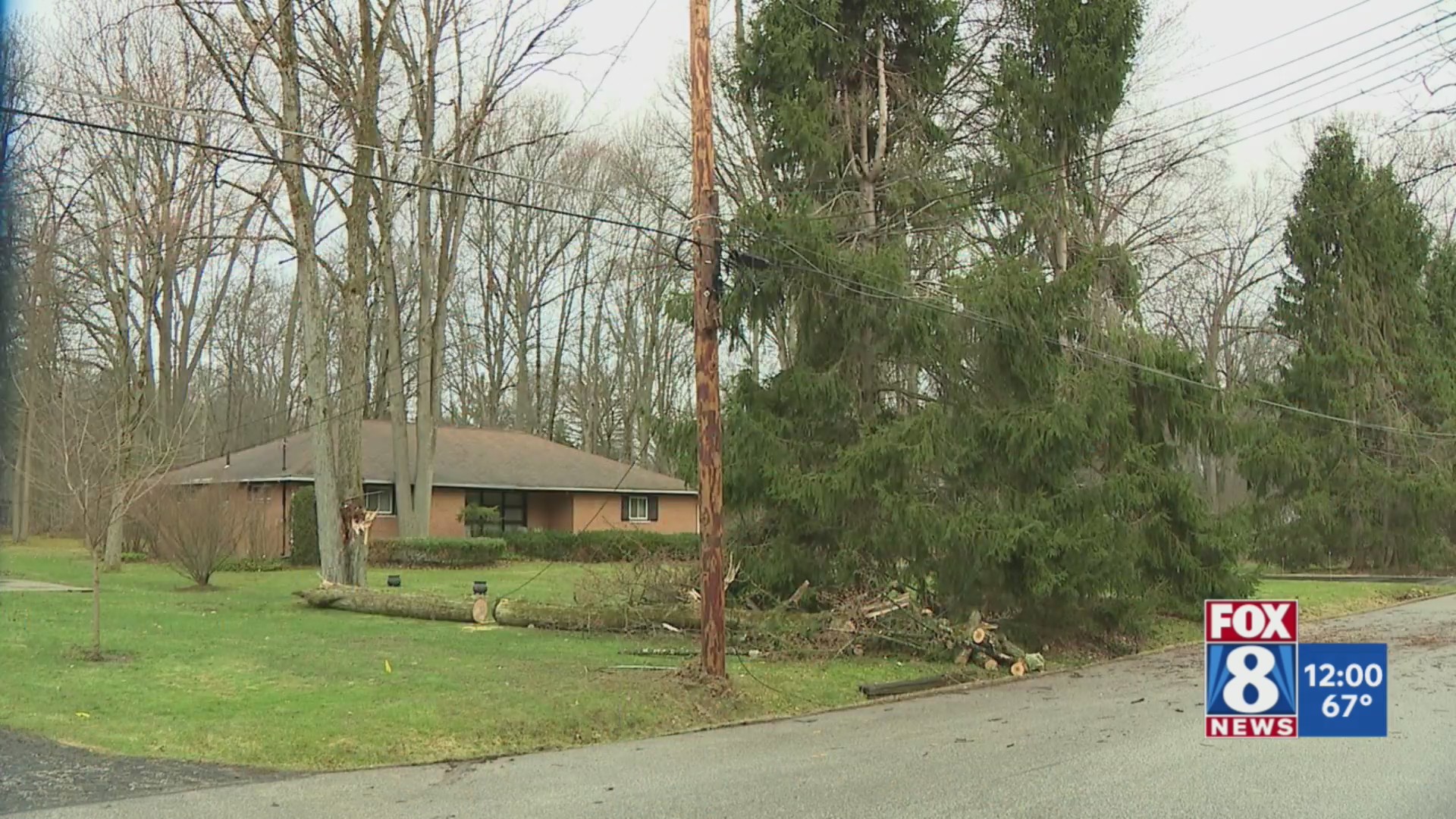 Strong Northeast Ohio storms knock down power lines, flood roads