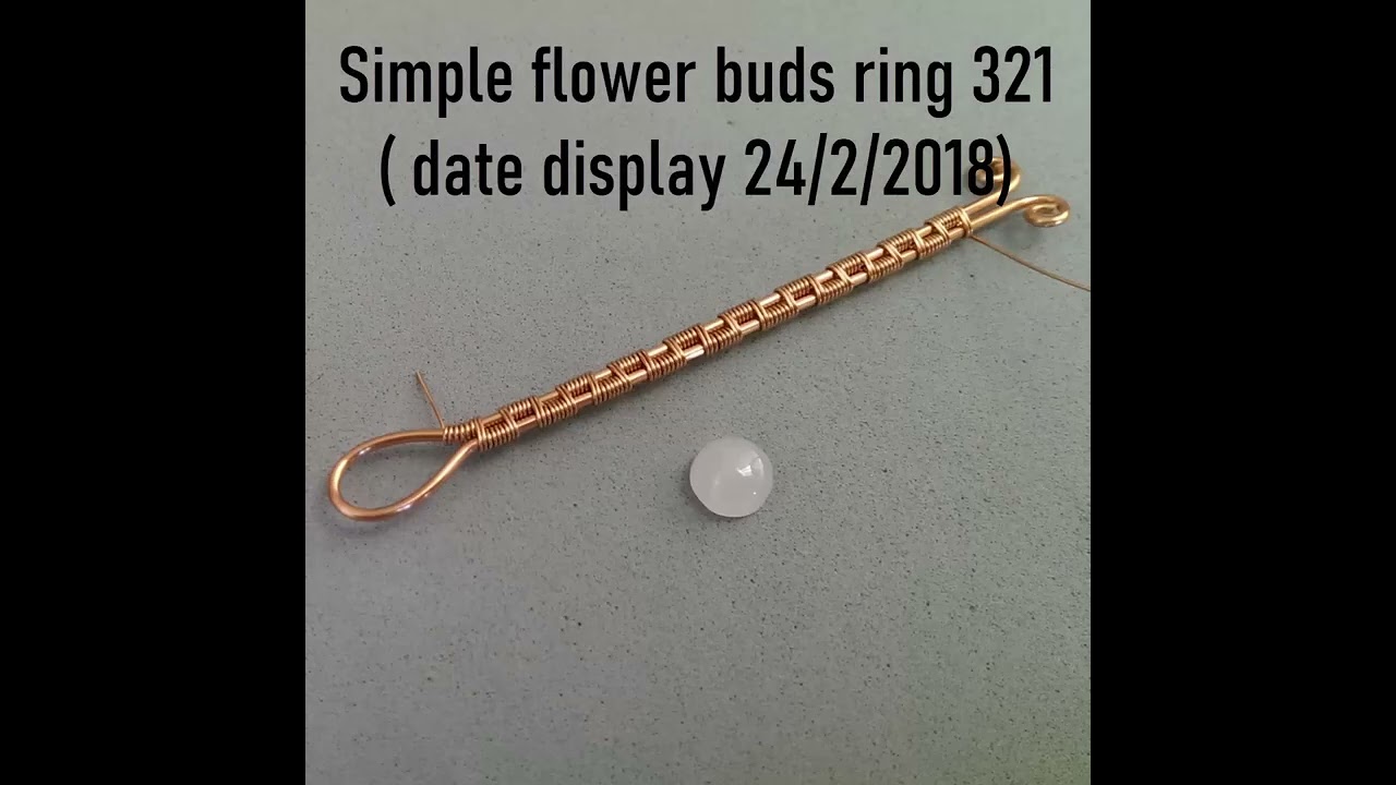 Simple flower buds | ring | adjustable size | stone without holes ...