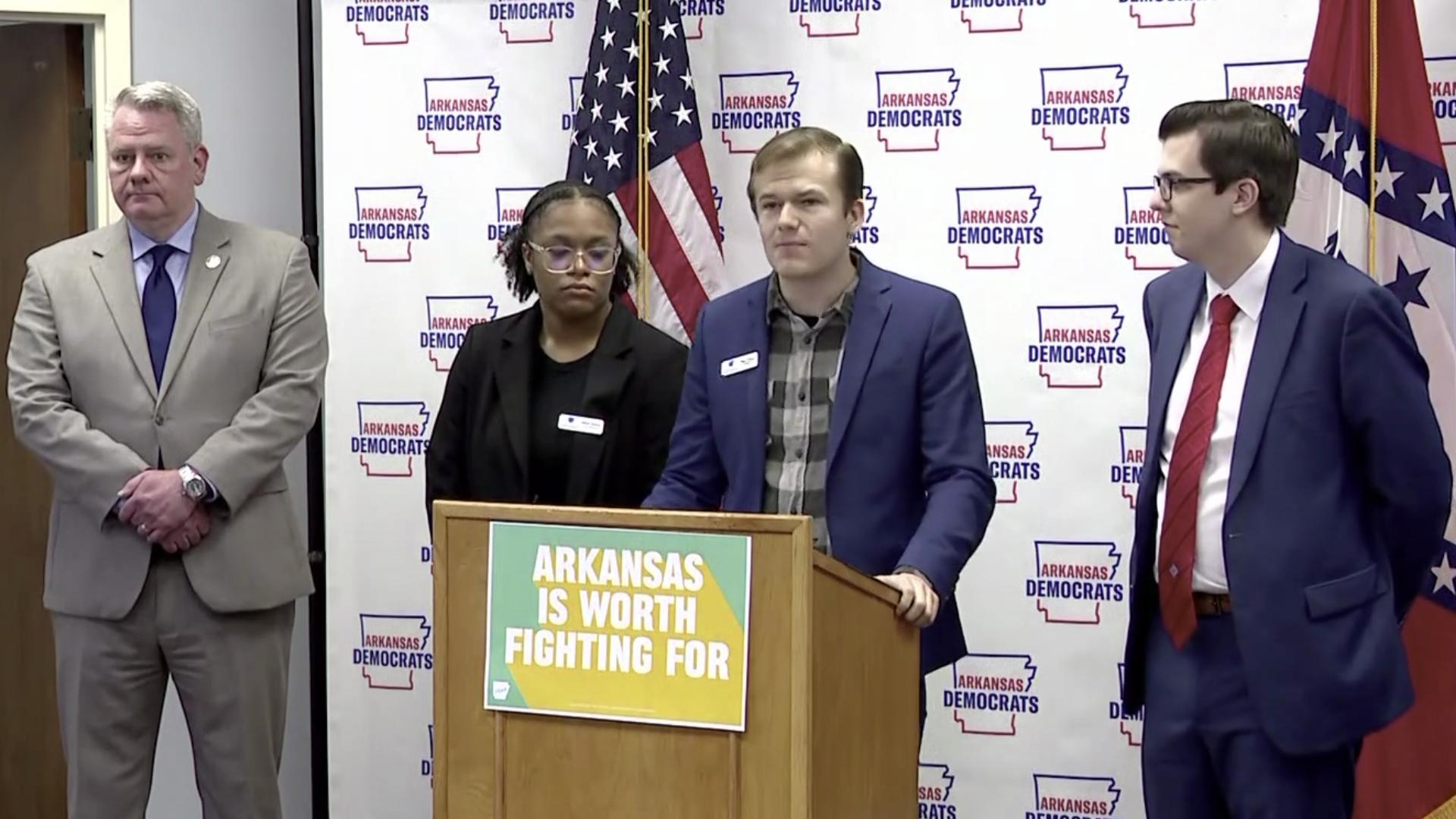 Young Democrats of Arkansas host press conference ahead of Erika Kirk ...