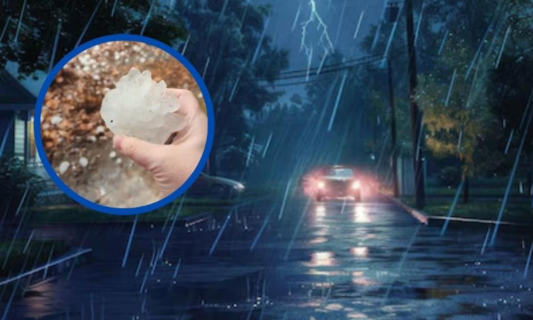 Cae granizo del tamaño de una bola de béisbol y sorprende a vecinos ...