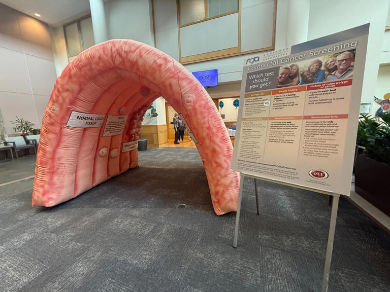 OSF Saint Anthony event features inflatable colon to encourage cancer ...