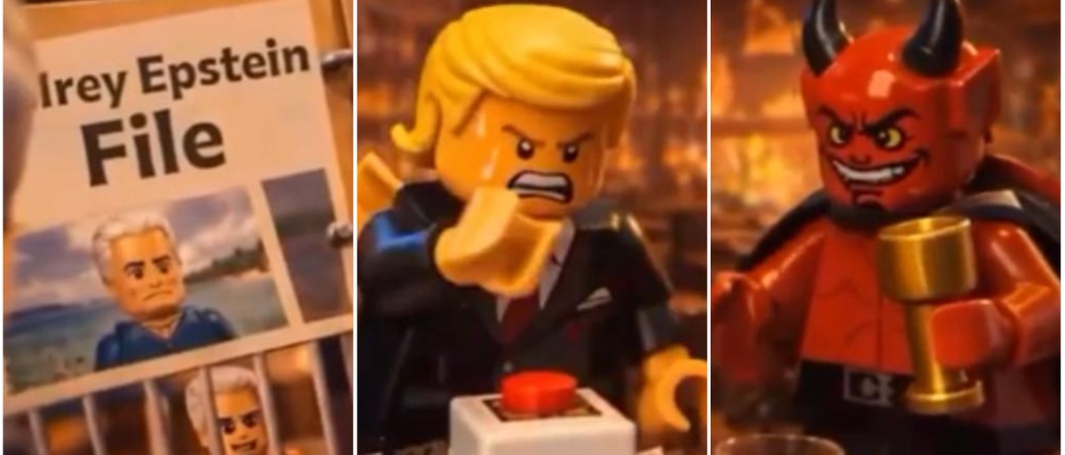 Trump, Netanyahu e gli "Epstein files": cartoon in stile Lego come ...