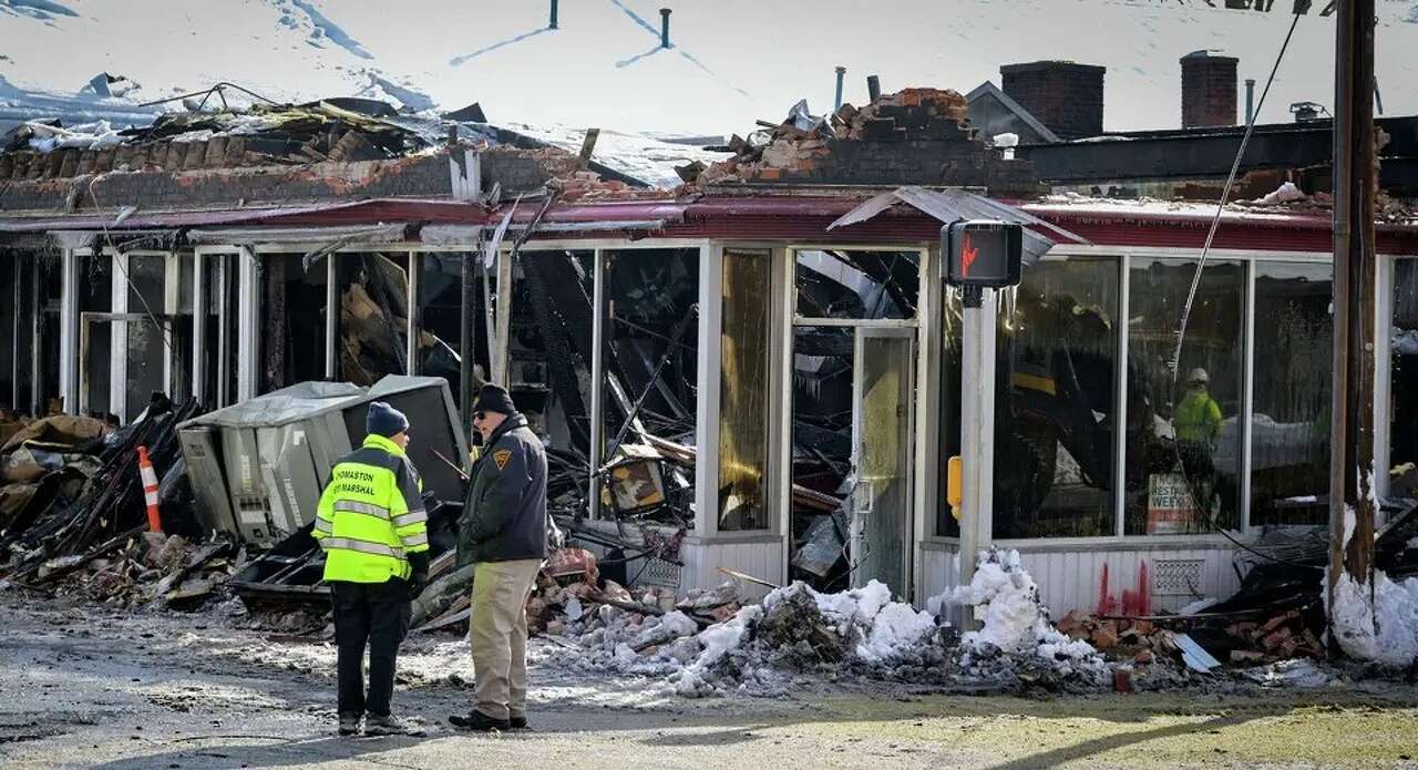 Thomaston building coming down after fire destroys five Main Street ...