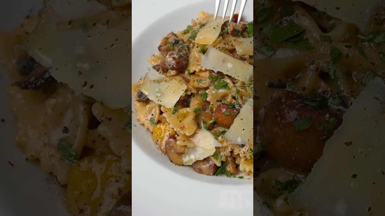 Mixed fungi & chestnuts farfalle