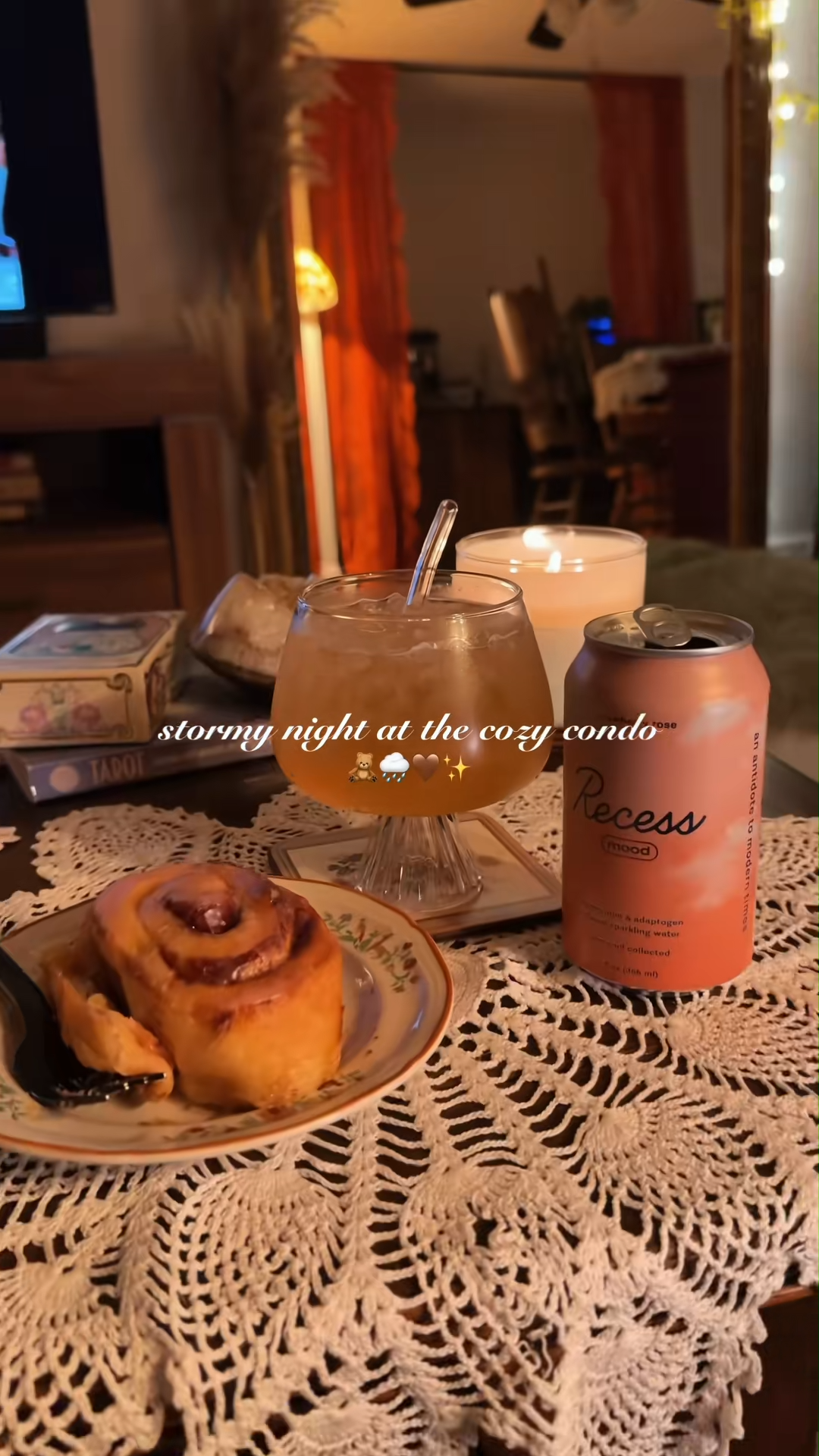Strawberry cinnamon rolls with strawberry rose drink pairing