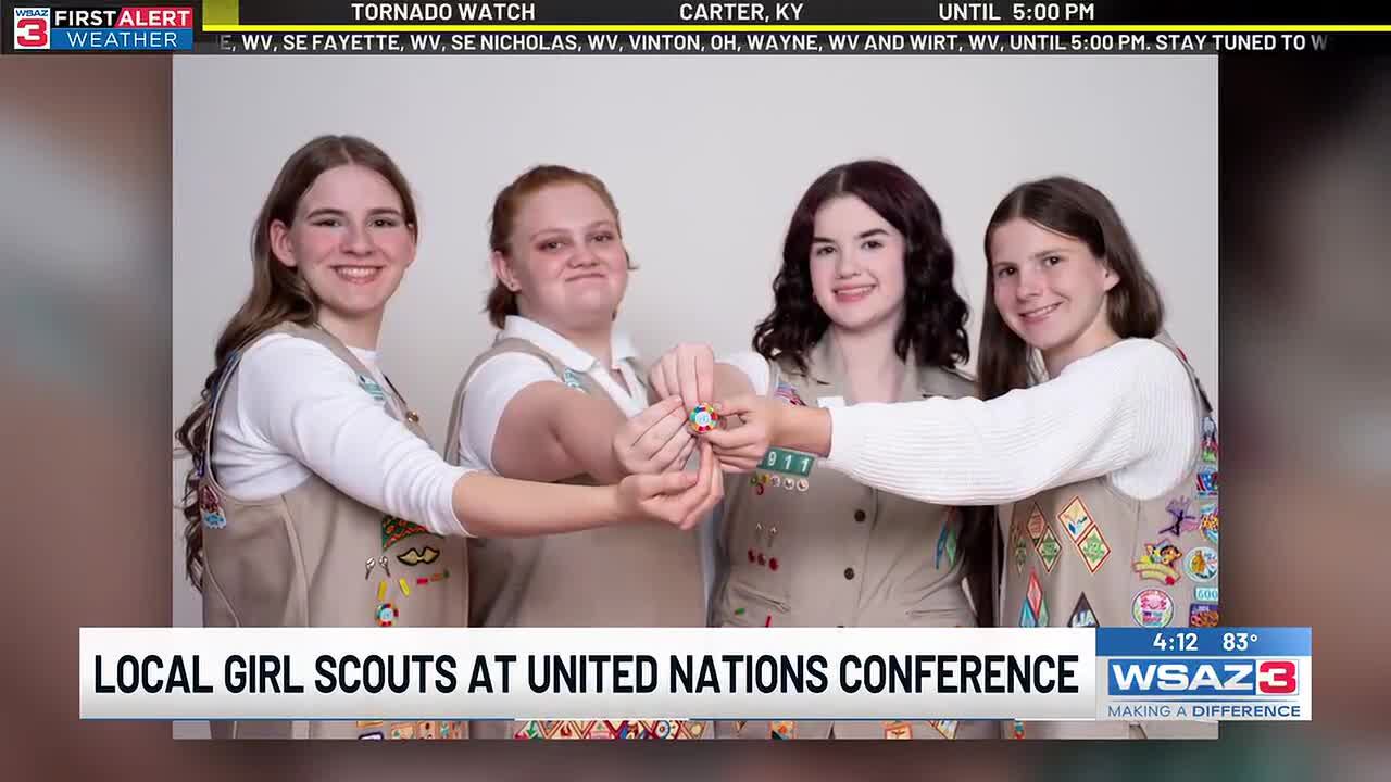 Local Girl Scouts at United Nations conference