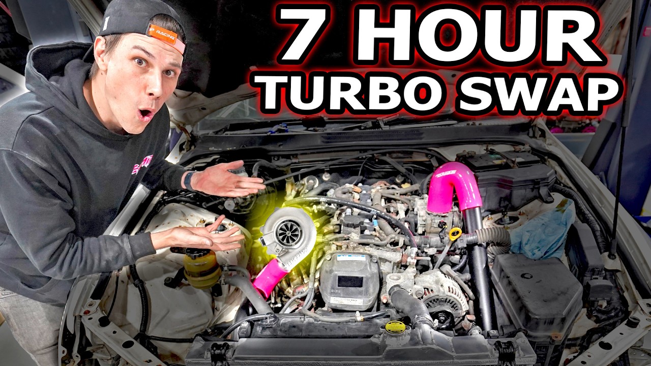 Turbo swapping my car in 7 hours!