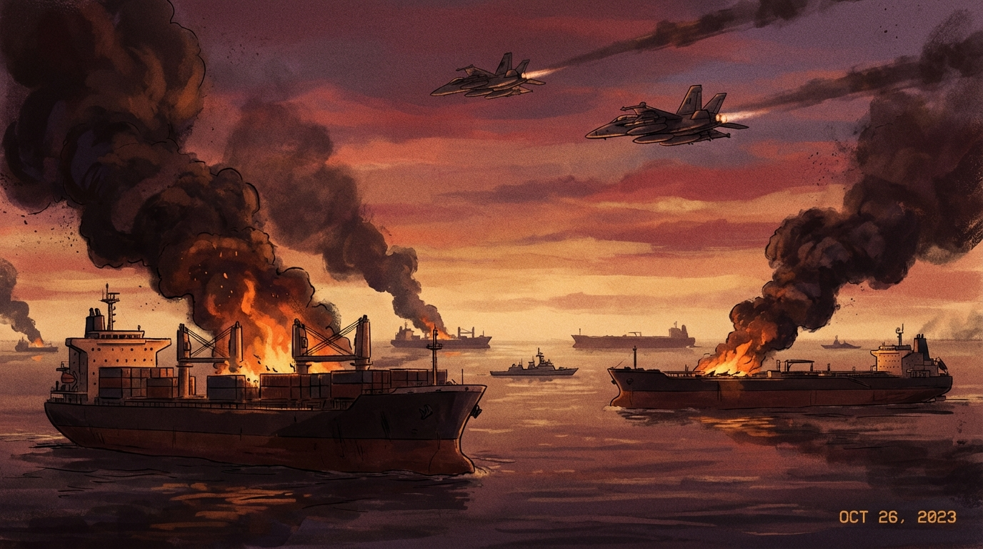 Strait of Hormuz under fire: Three ships hit as Iran declares allied ...