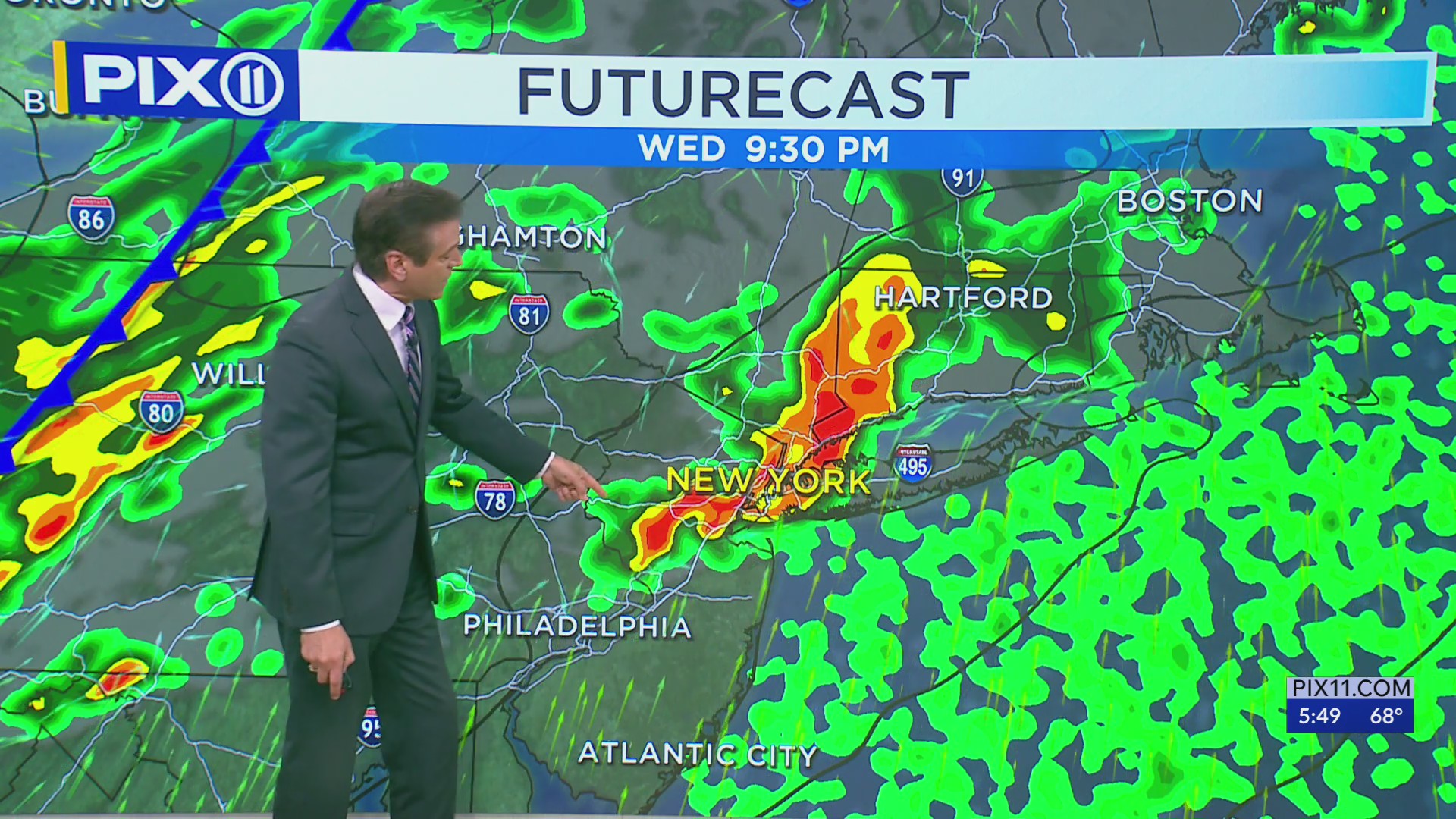 Strong thunderstorms, then turning much colder