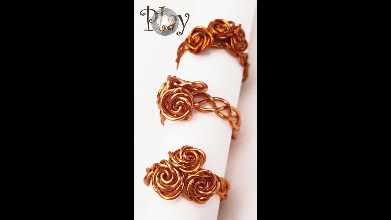Play with wire | Rose | ring | 3-wire braid @LanAnhHandmade 723 #Shorts