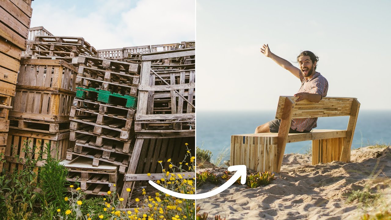 Building a public bench from old pallets