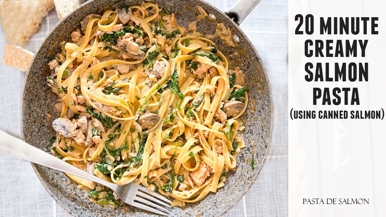 20-minute canned salmon pasta | Easy creamy restaurant-style recipe