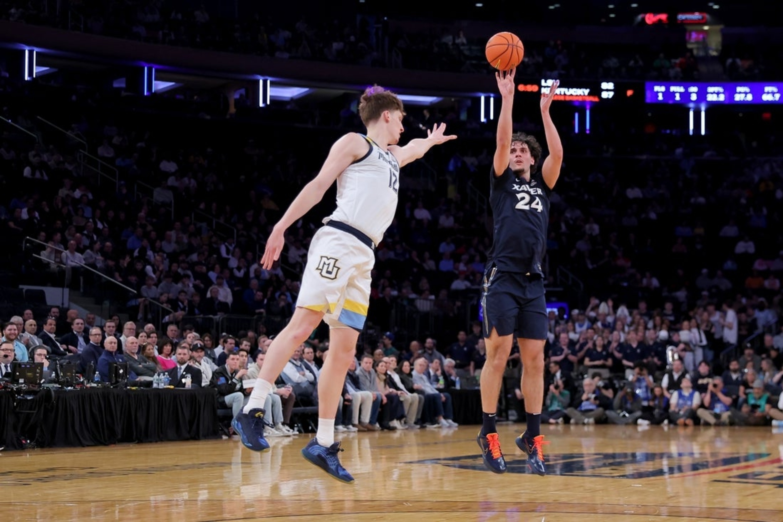 Jovan Milicevic, Xavier advance past Marquette in Big East 10-7 upset