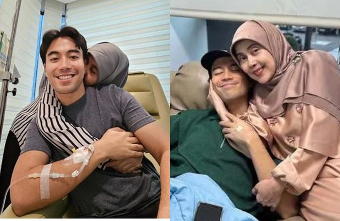 Bagikan momen Vidi Aldiano tertidur sambil peluk lengan sang bunda ...