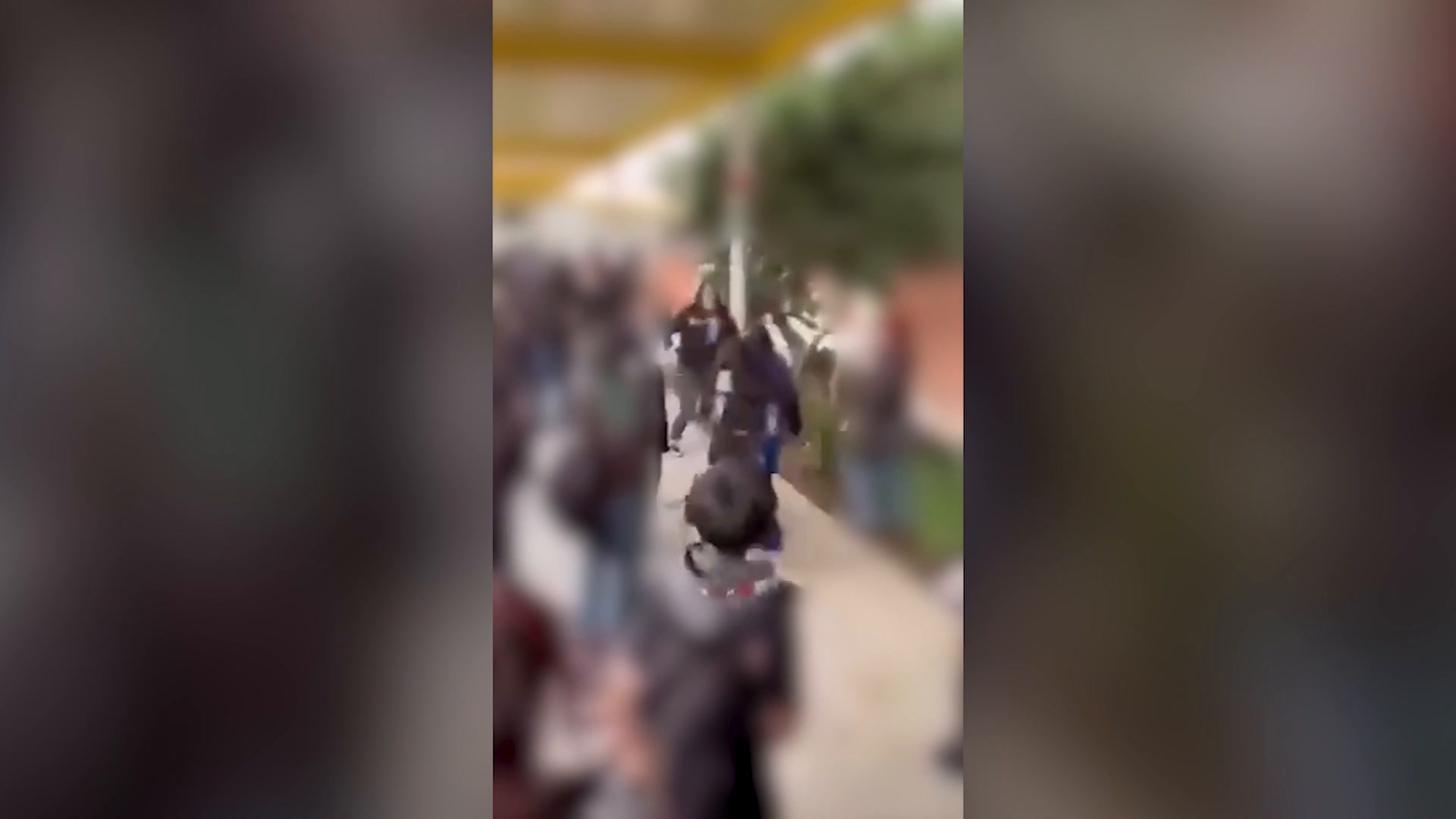 Shocking video shows moment schoolgirl hit in head with metal water bottle
