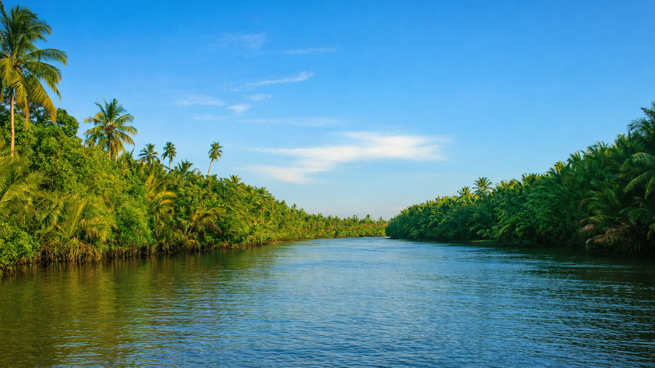 Cruising Through Mekong Delta Tropical River