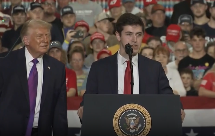 Former CovCath student Nick Sandmann speaks at President Trump’s NKY event