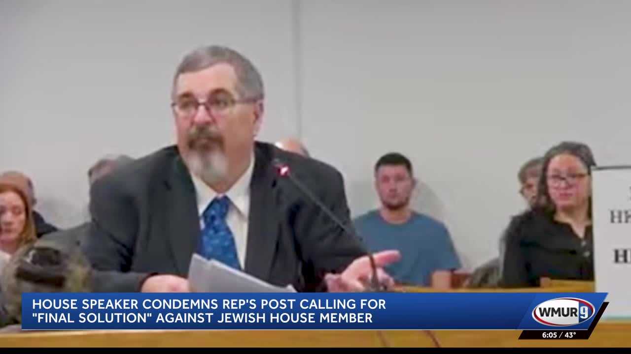 NH House speaker criticizes Republican lawmaker's 'final solution' comment
