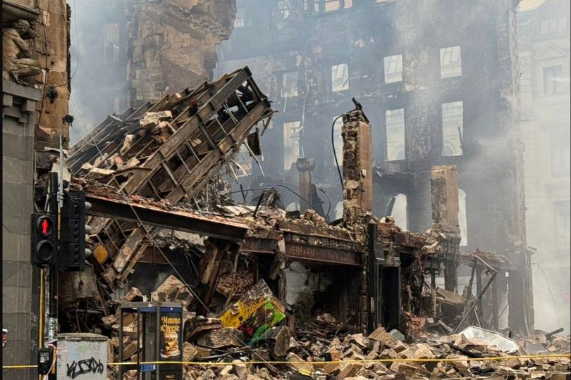Fire-ravaged Union Street building collapses further days after tragic ...