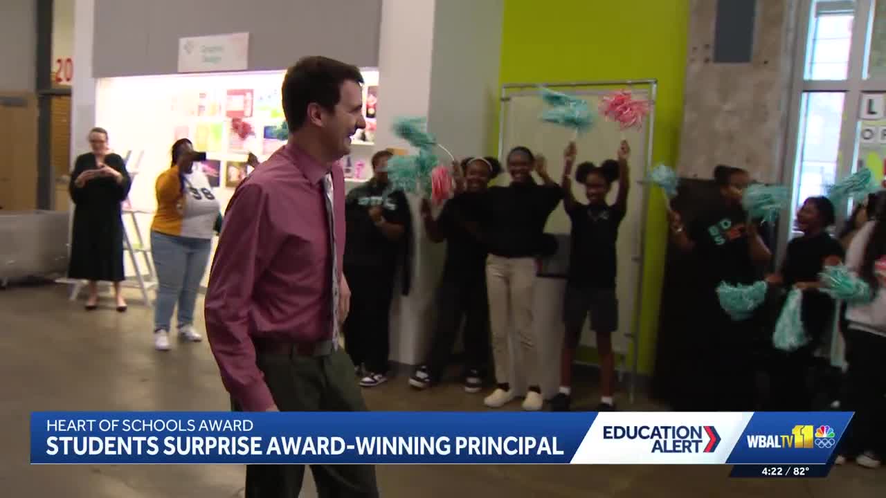 Students surprise principal with Heart of the School award