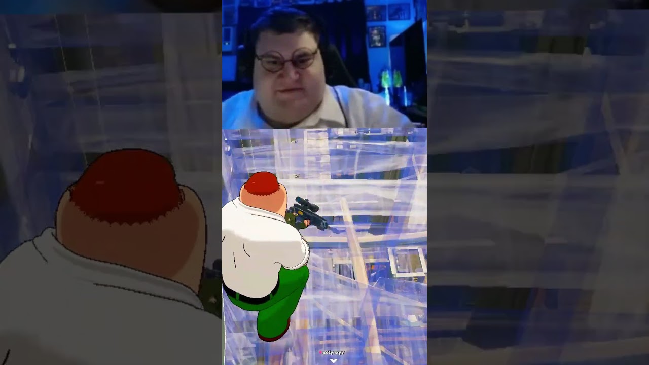 Peter Griffin plays Fortnite
