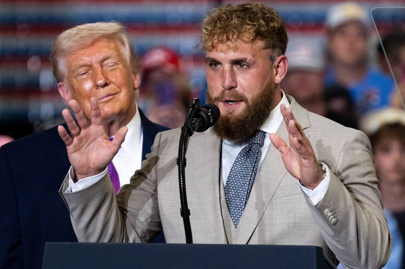 Jake Paul appearance at Donald Trump rally goes very wrong for gross reason