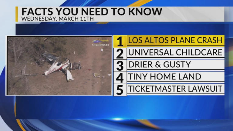 Los Altos plane crash update, universal childcare in New Mexico, drier ...
