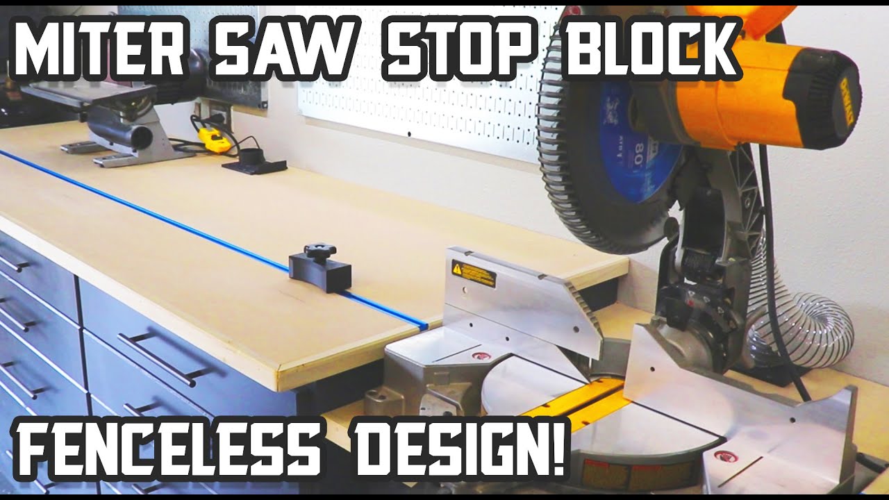 I built a simple stop block for my miter saw! 🔧