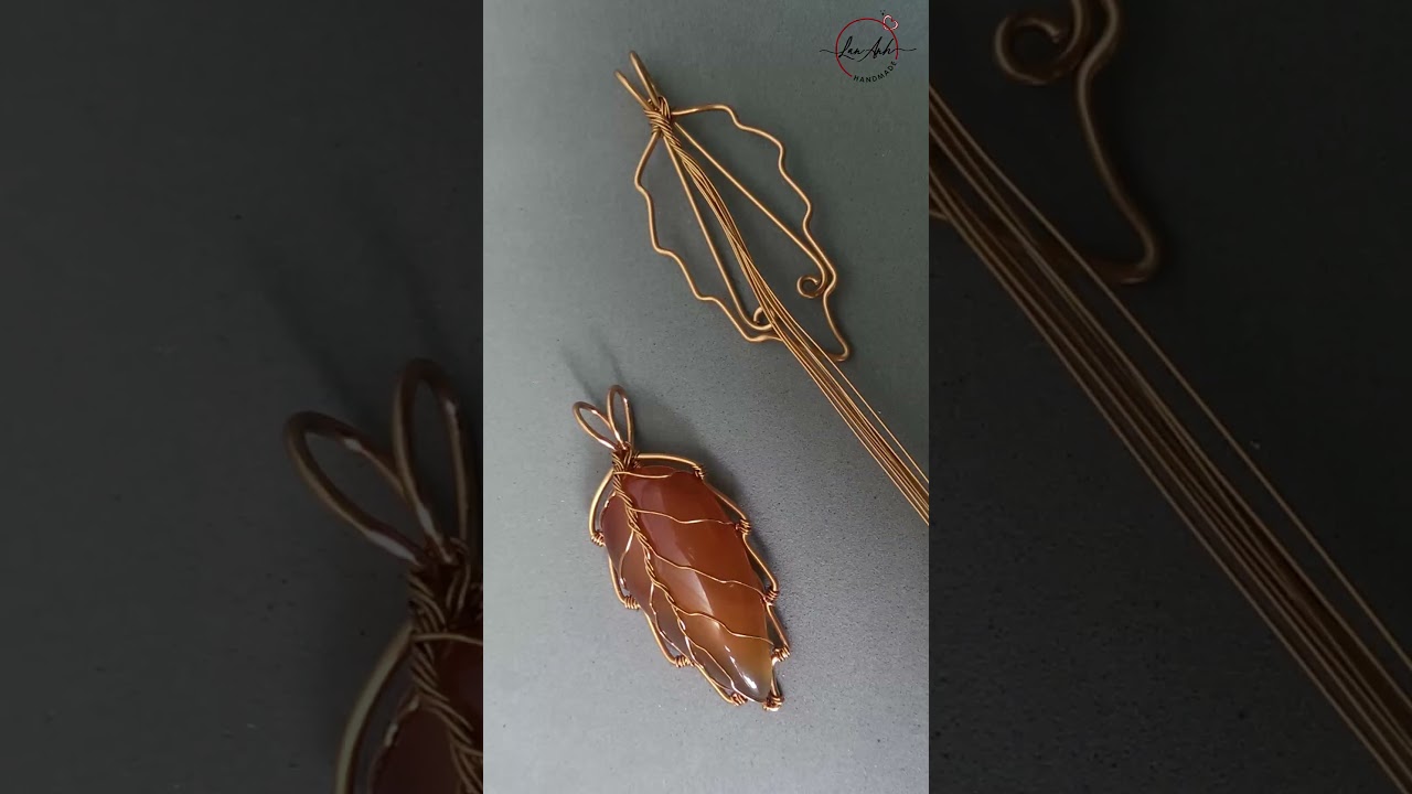 Making leaf pendant with flat teardrop stone without holes #shortsvideo ...