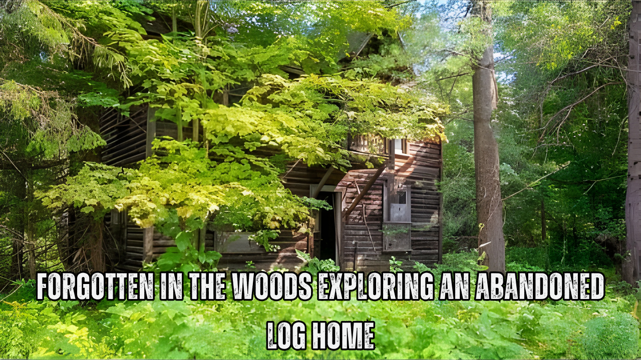 Exploring a forgotten abandoned log home in the woods