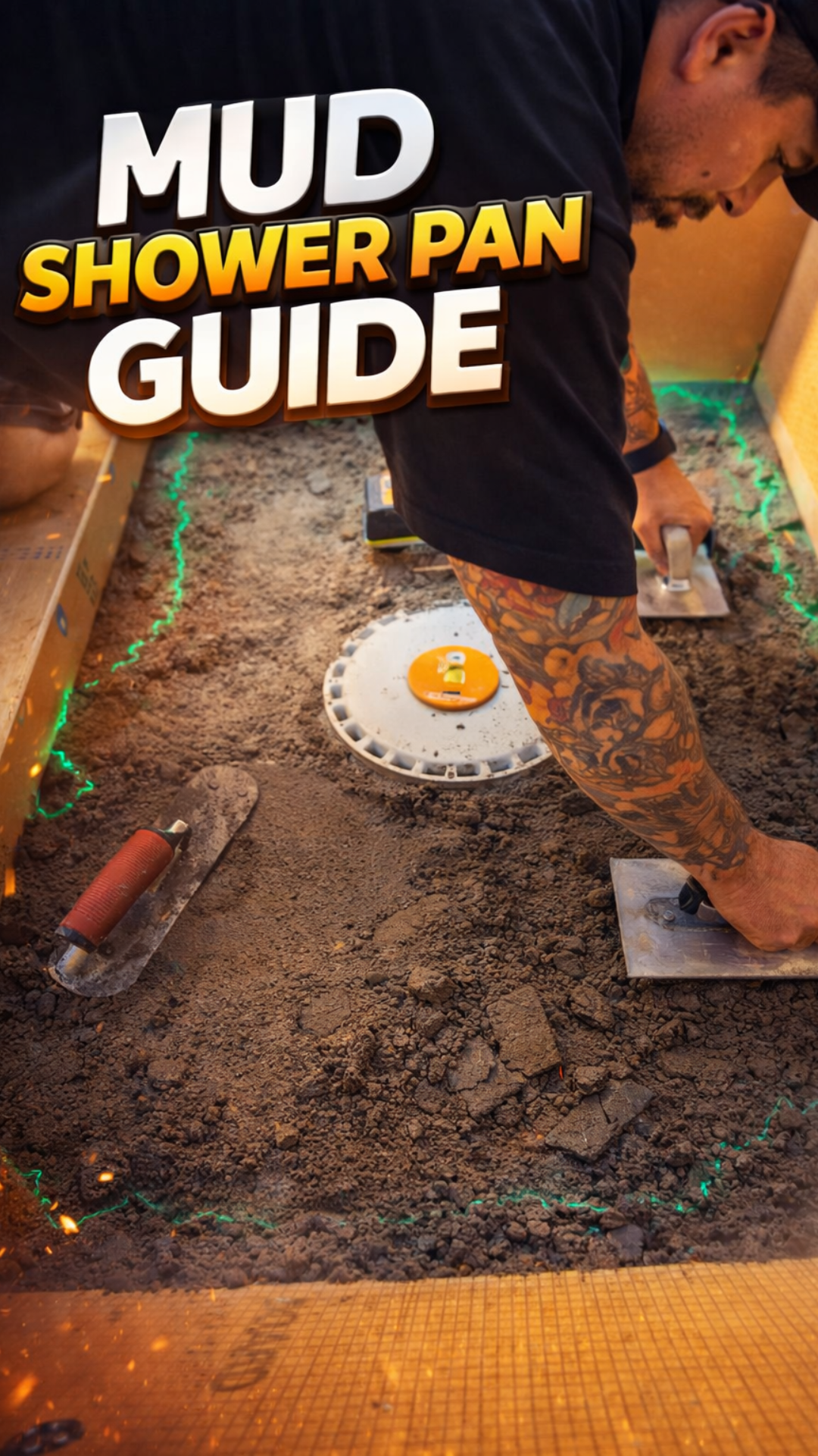 Time required for installing a shower pan using mud
