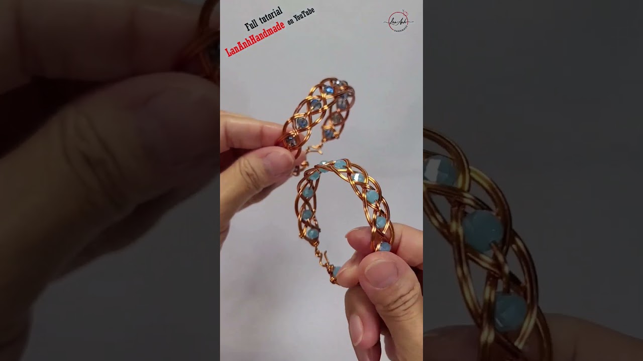 Stunning handmade copper wire bracelets | Intricate weaving & bead ...
