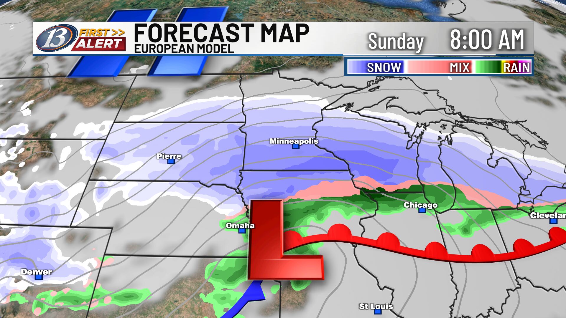 13 First Alert: Major winter storm to impact the Upper Midwest this weekend