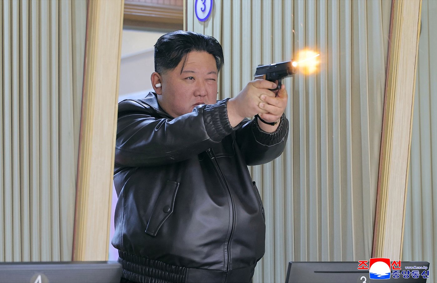 North Korean leader Kim and his daughter try out new pistols at ...