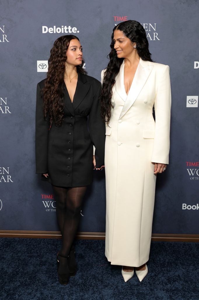 Camila Alves McConaughey twins with 16-year-old daughter for rare red ...