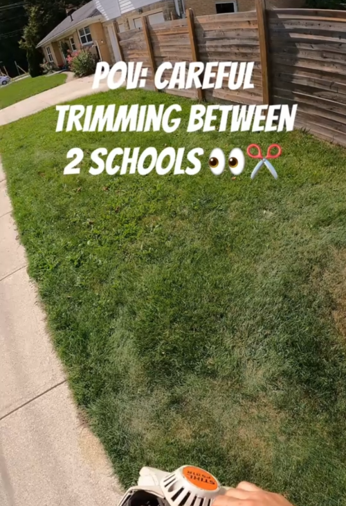 POV lawn edging mastery, achieve flawless clean lines