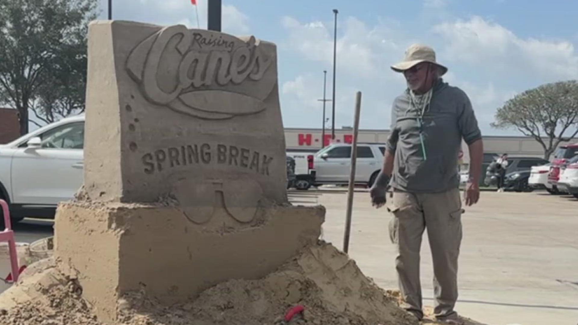 Local artist brings beach creativity to Raising Canes with spring break ...