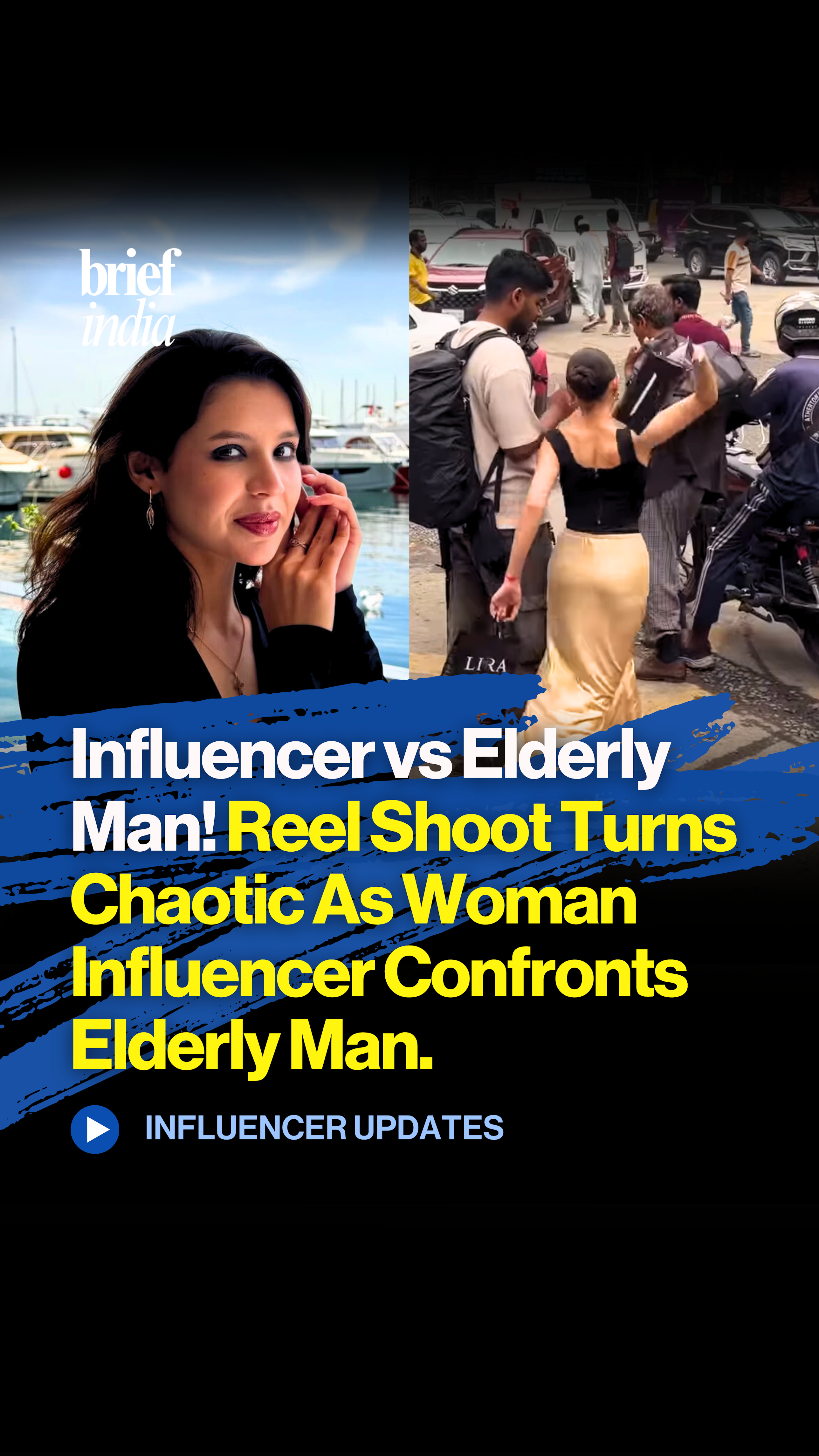 Influencer confronts elderly man during reel shoot, viral video sparks ...