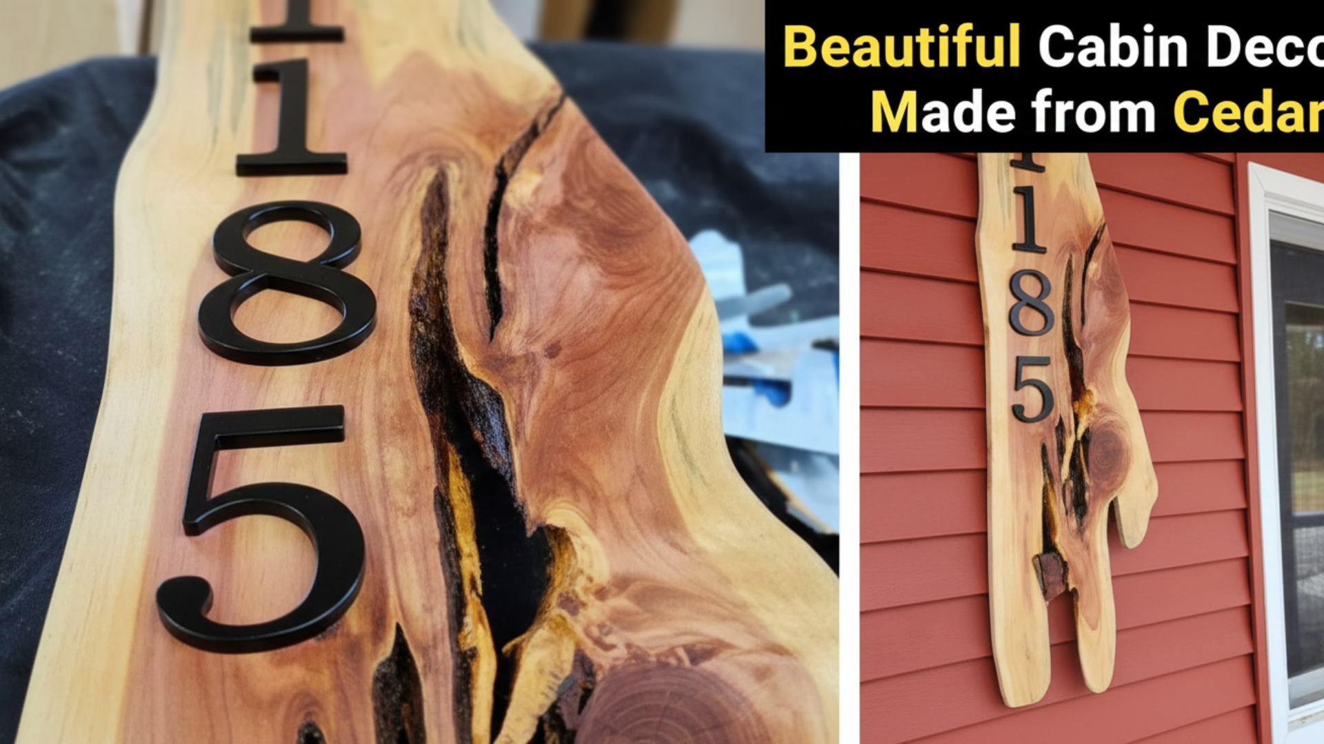 Beautiful cabin decor made from cedar