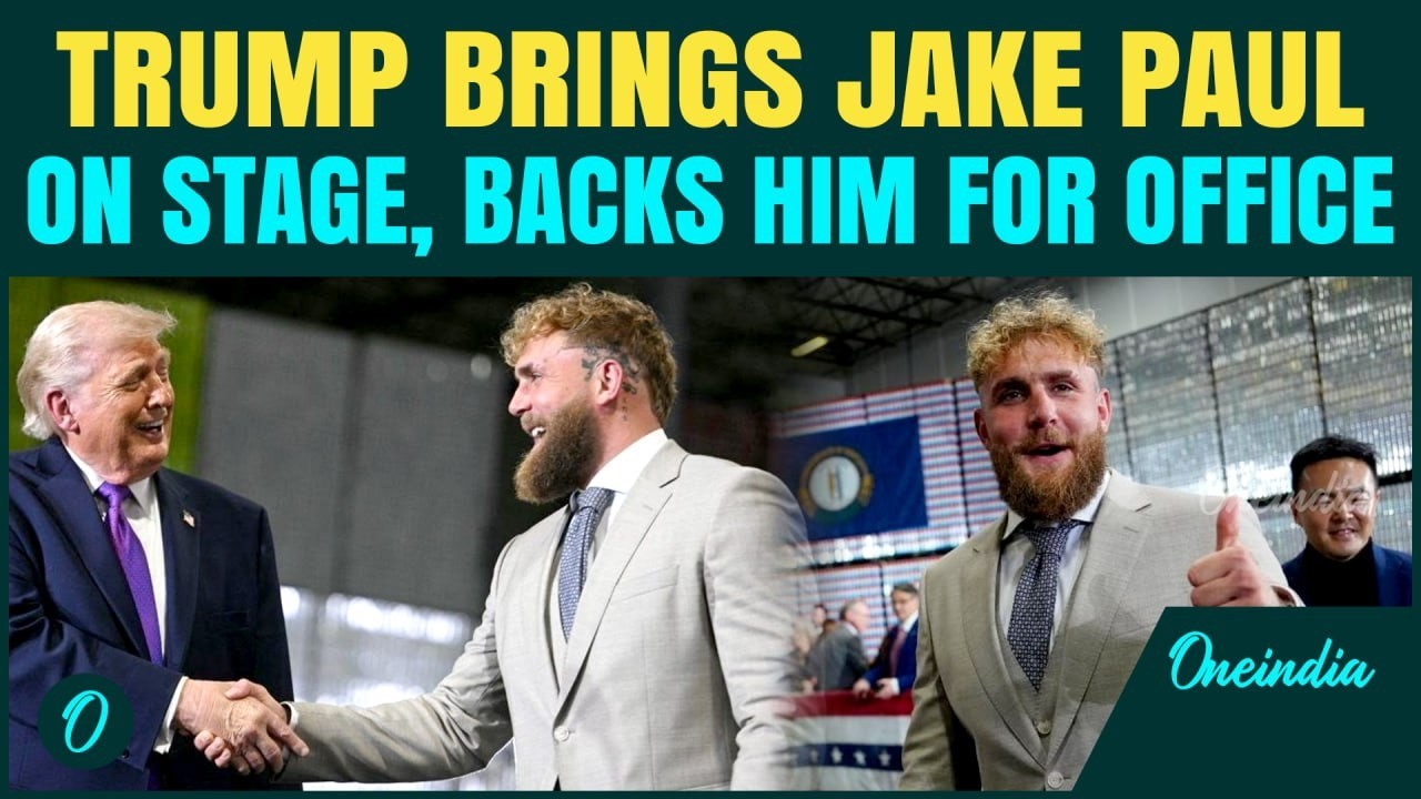 Trump stuns Kentucky rally, brings Jake Paul on stage | Predicts ...