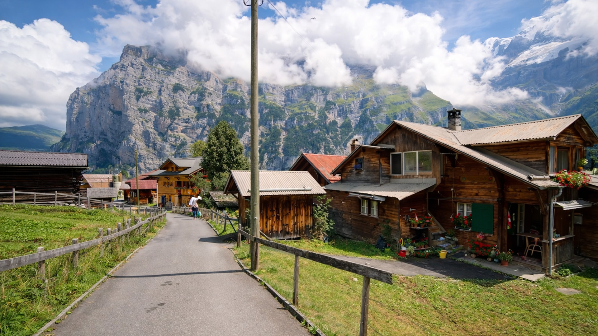 Gimmelwald, Switzerland peaceful alpine village in Bernese Oberland (4K)
