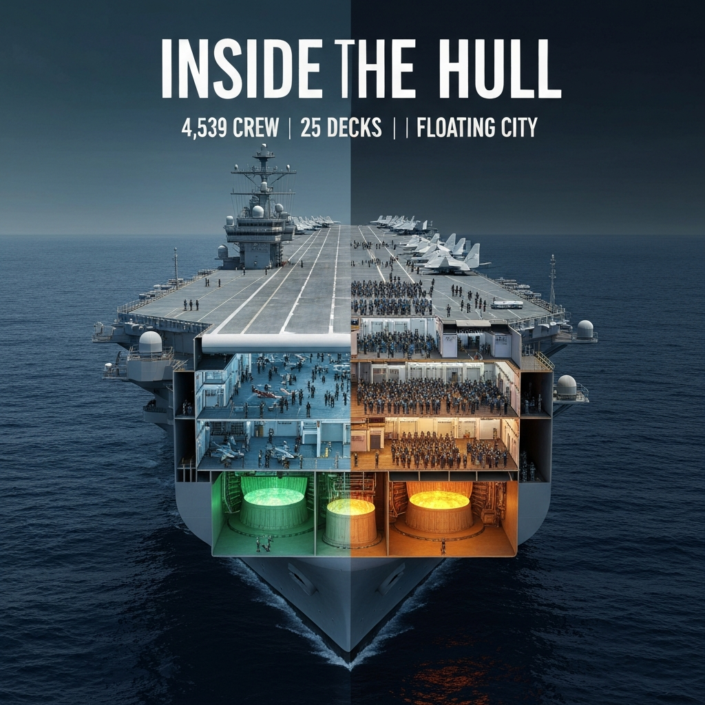 Discover what’s inside USS Gerald R Ford’s hull