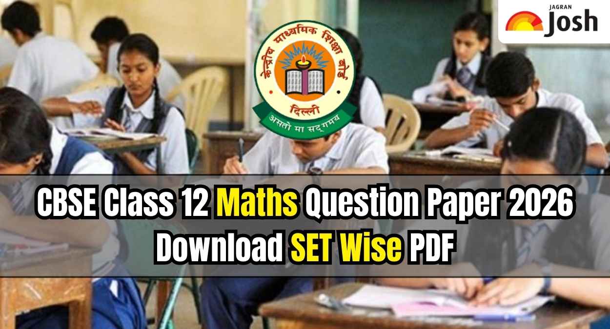 CBSE class 12 maths question paper 2026, download set-wise PDF