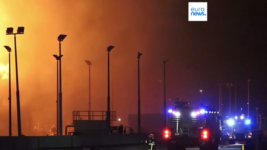 Iranian attack sparks huge fire at Bahrain facility
